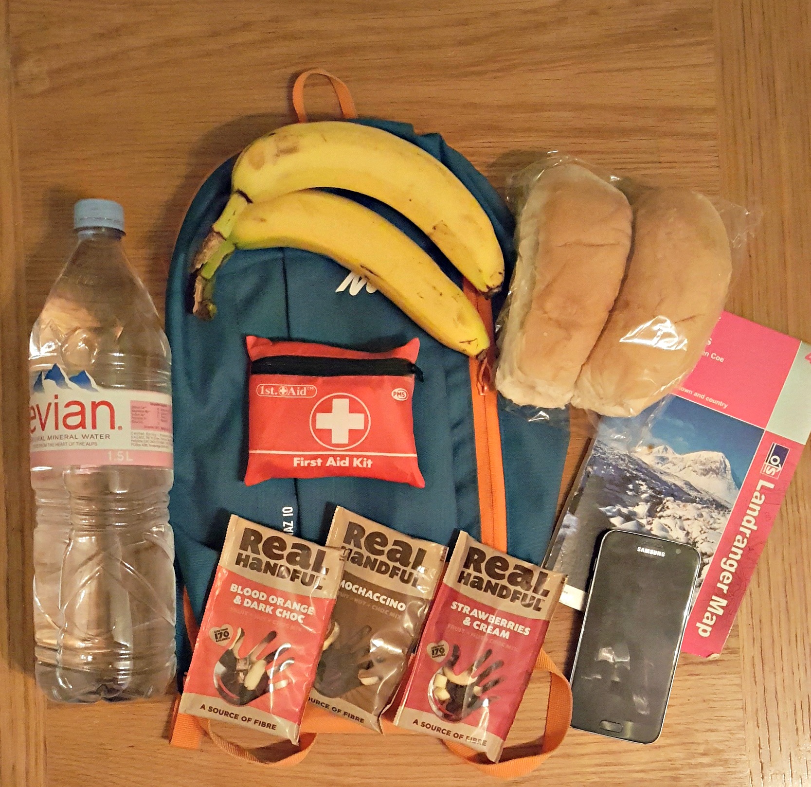 Packing for a day out walking